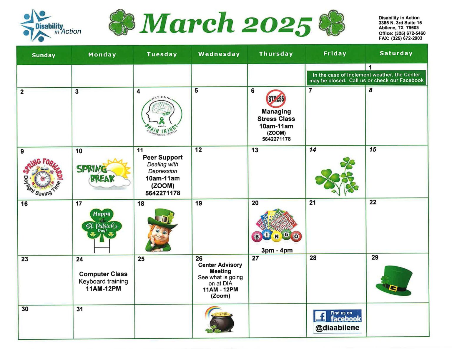 Calendar – Disability In Action